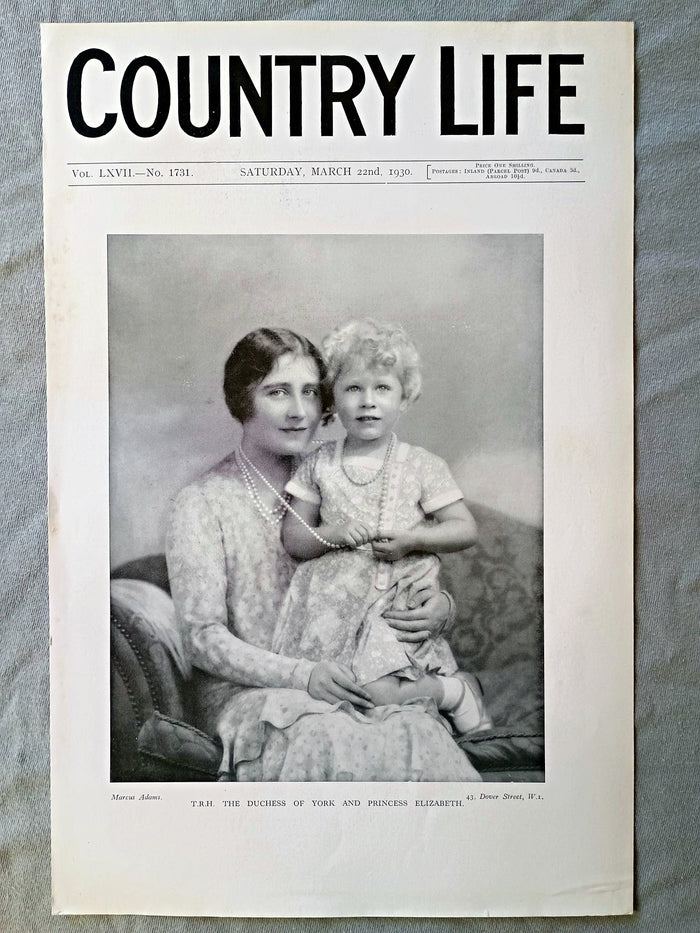 The Duchess of York and Princess Elizabeth Country Life Magazine Portr ...