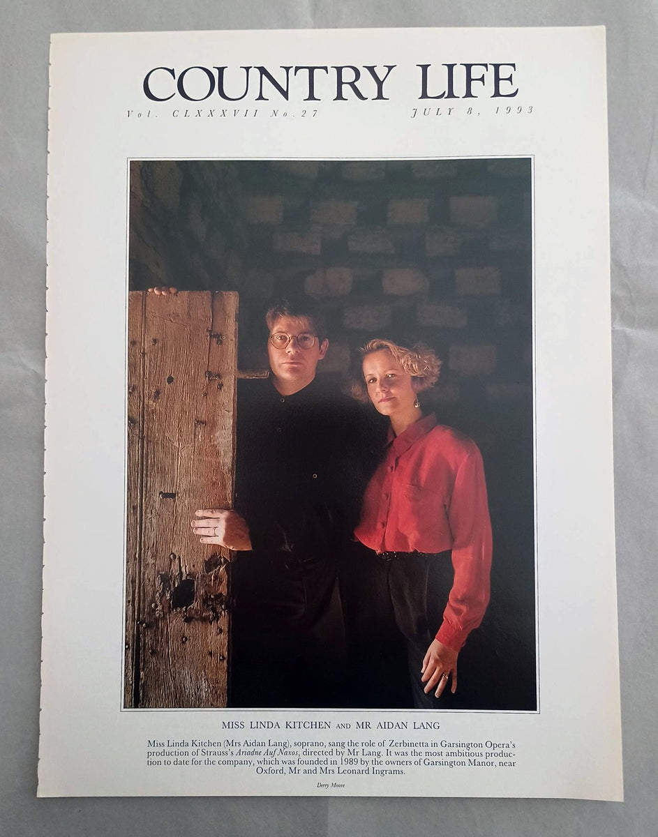 Linda Kitchen and Aidan Lang Country Life Magazine Portrait July 8, 19 ...