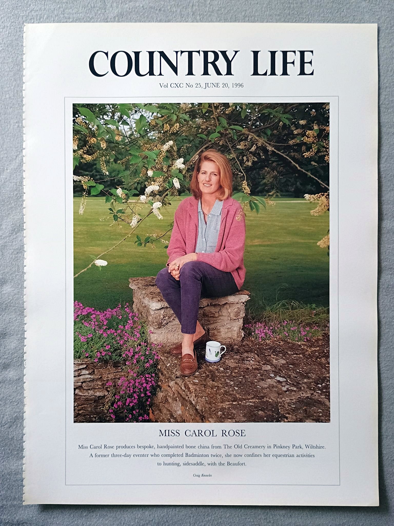 Miss Carol Rose Country Life Magazine Portrait June 20, 1996 – The Old ...