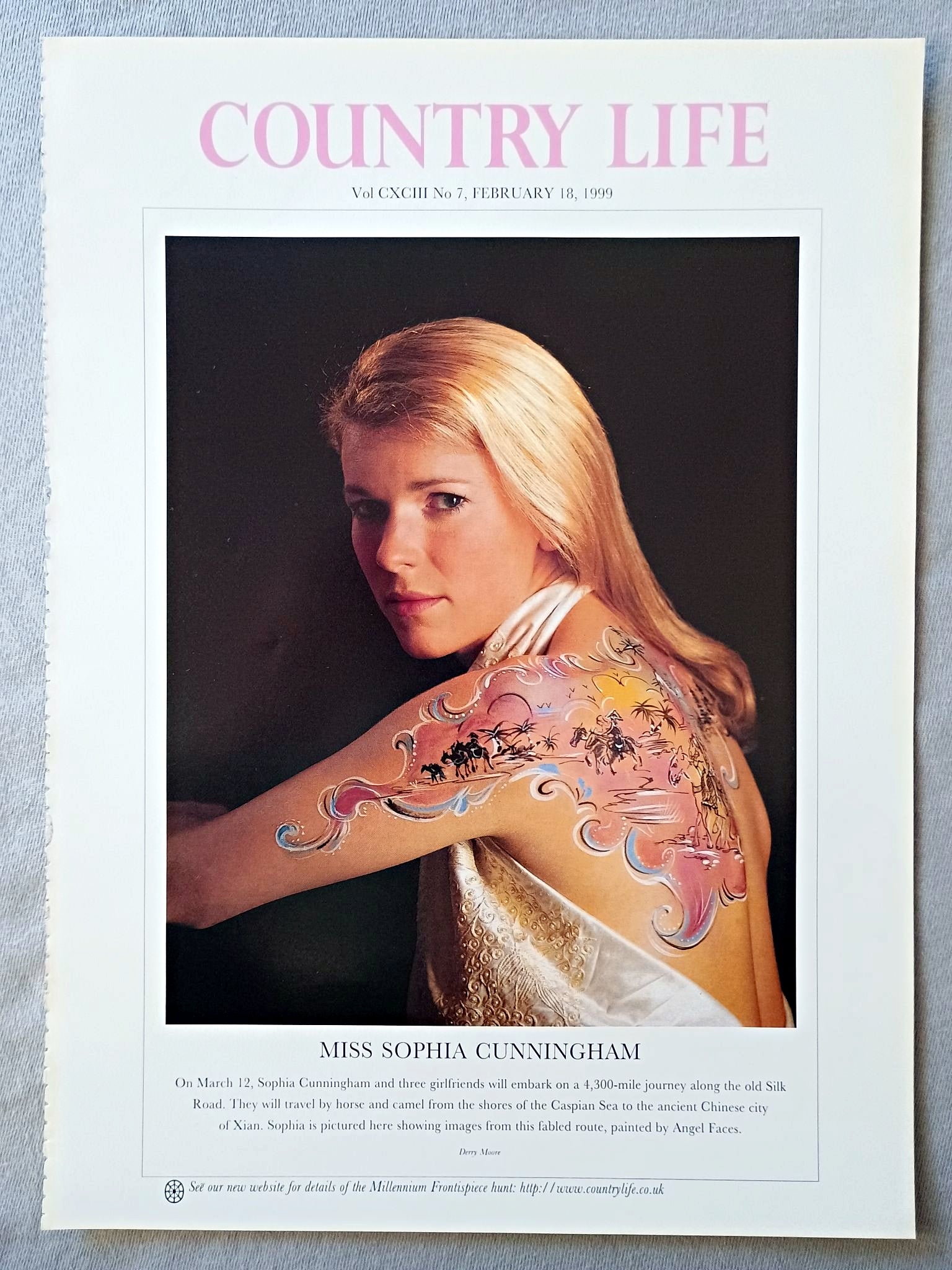 Miss Sophia Cunningham Country Life Magazine Portrait February 18 1999 ...
