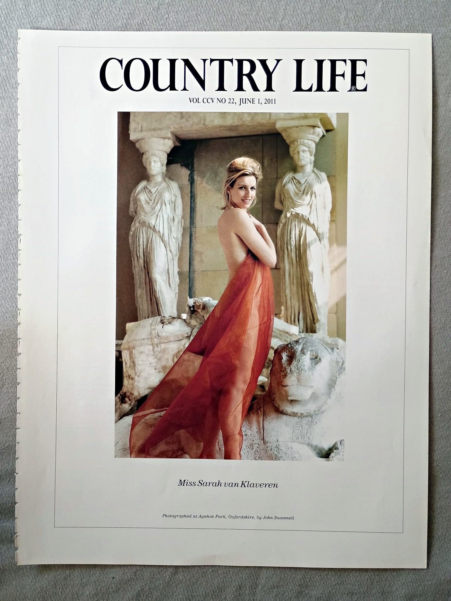 Miss Sarah van Klaveren Country Life Magazine Portrait June 1 2011 ...
