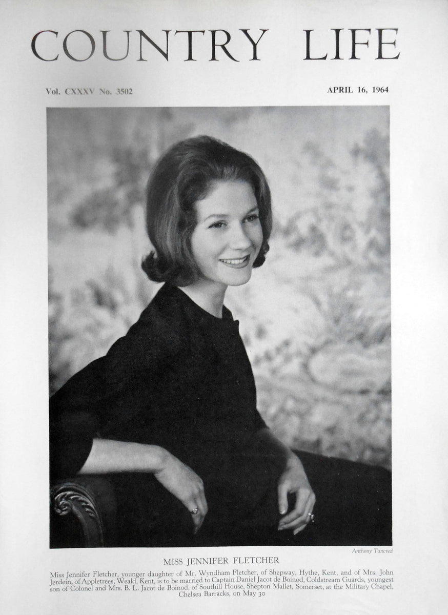 Miss Jennifer Fletcher Country Life Magazine Portrait April 16, 1964 V ...