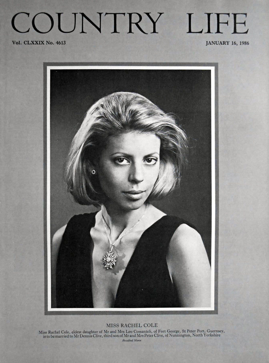 Miss Rachel Cole Country Life Magazine Portrait January 16, 1986 Vol ...