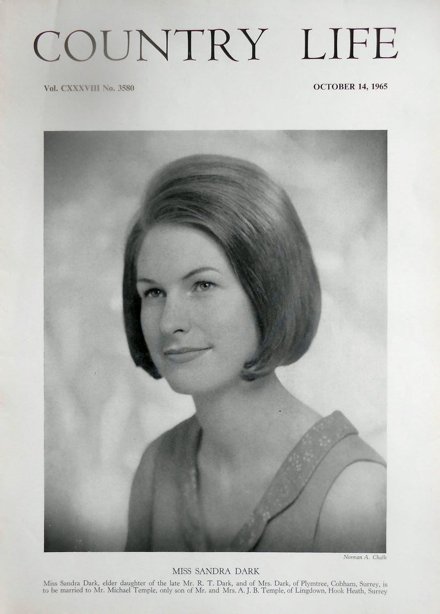 Miss Sandra Dark Country Life Magazine Portrait October 14, 1966 Vol ...