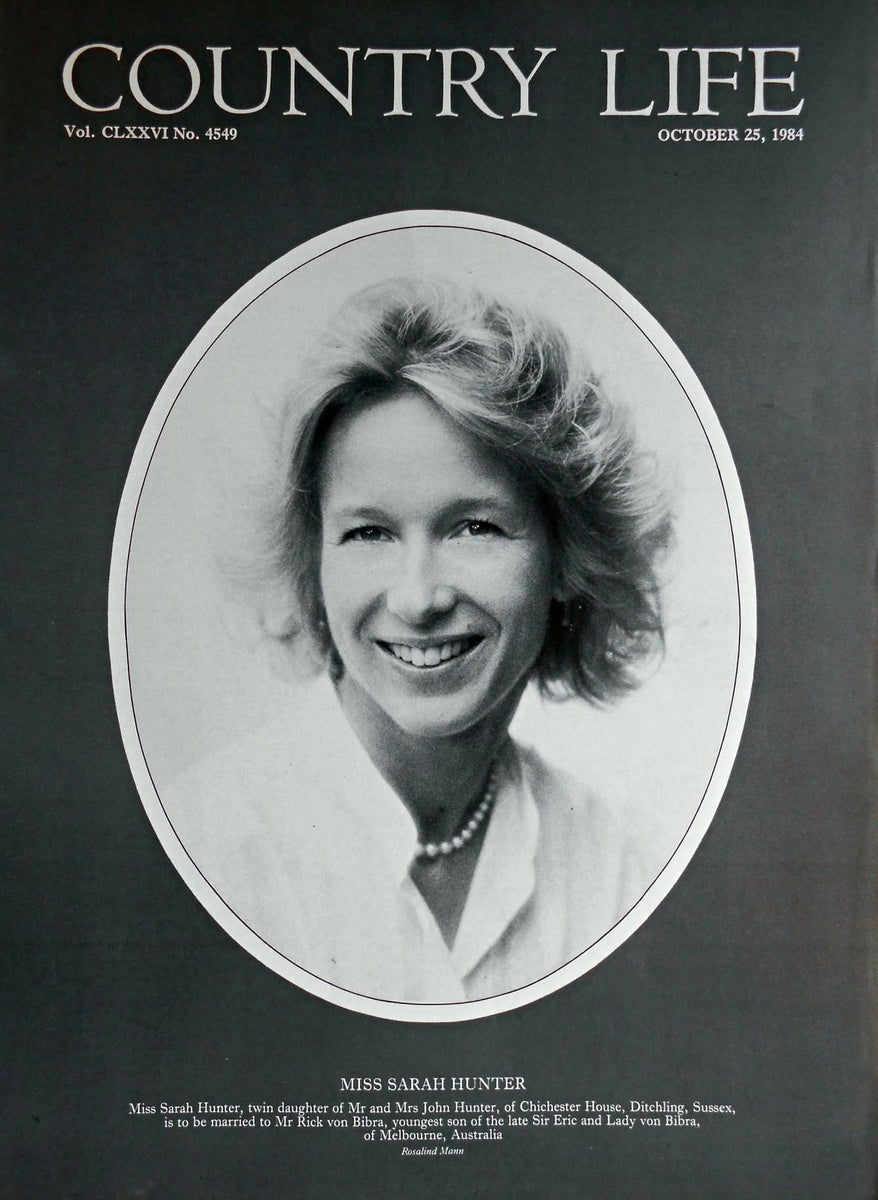 Miss Sarah Hunter Country Life Magazine Portrait October 25, 1984 Vol ...