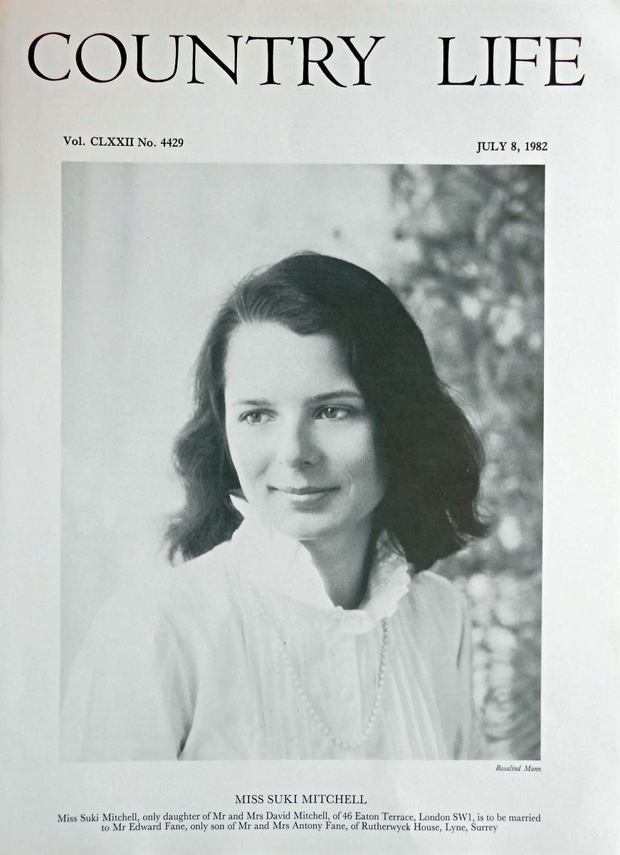 Miss Suki Mitchell Country Life Magazine Portrait July 8, 1982 Vol. CL ...