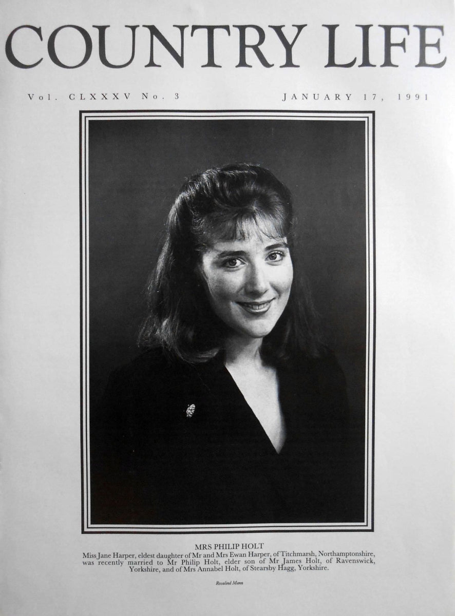 Mrs Philip Holt, Miss Jane Harper Country Life Magazine Portrait Janua ...