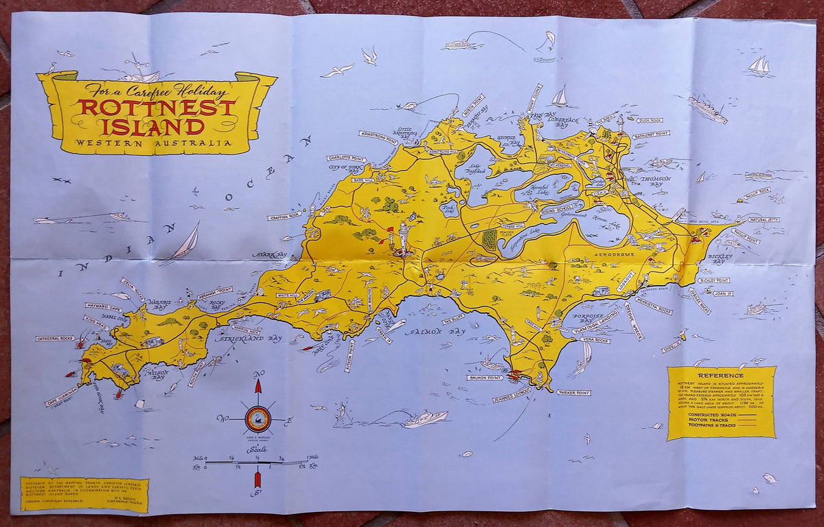 c.1960 Rottnest Island, near Perth, Western Australia Pictorial Touris ...