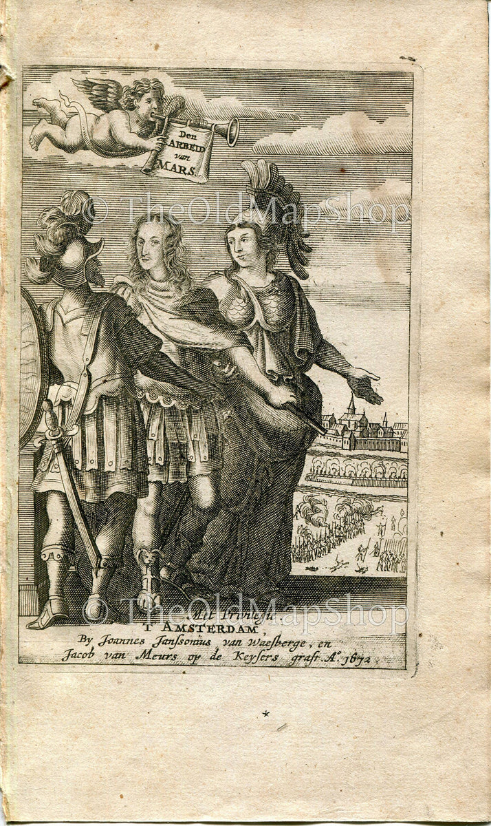 Ravestin, Ravenstein, Netherlands, Antique Print Map Fort Fortified Fo ...